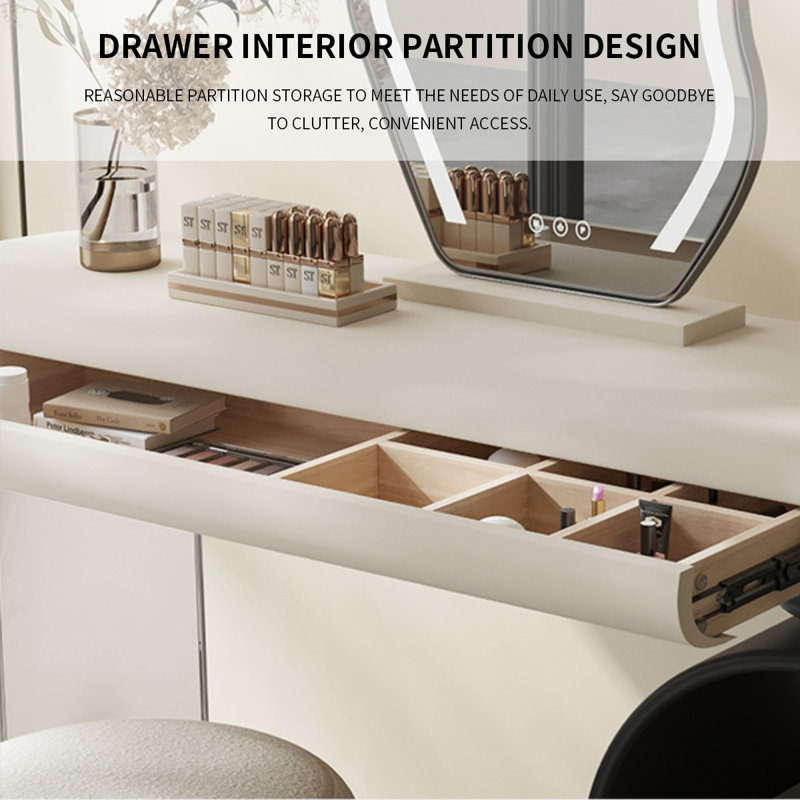 Orren Ellis Modern Light Luxury Wooden Makeup Vanity Vanity | Wayfair